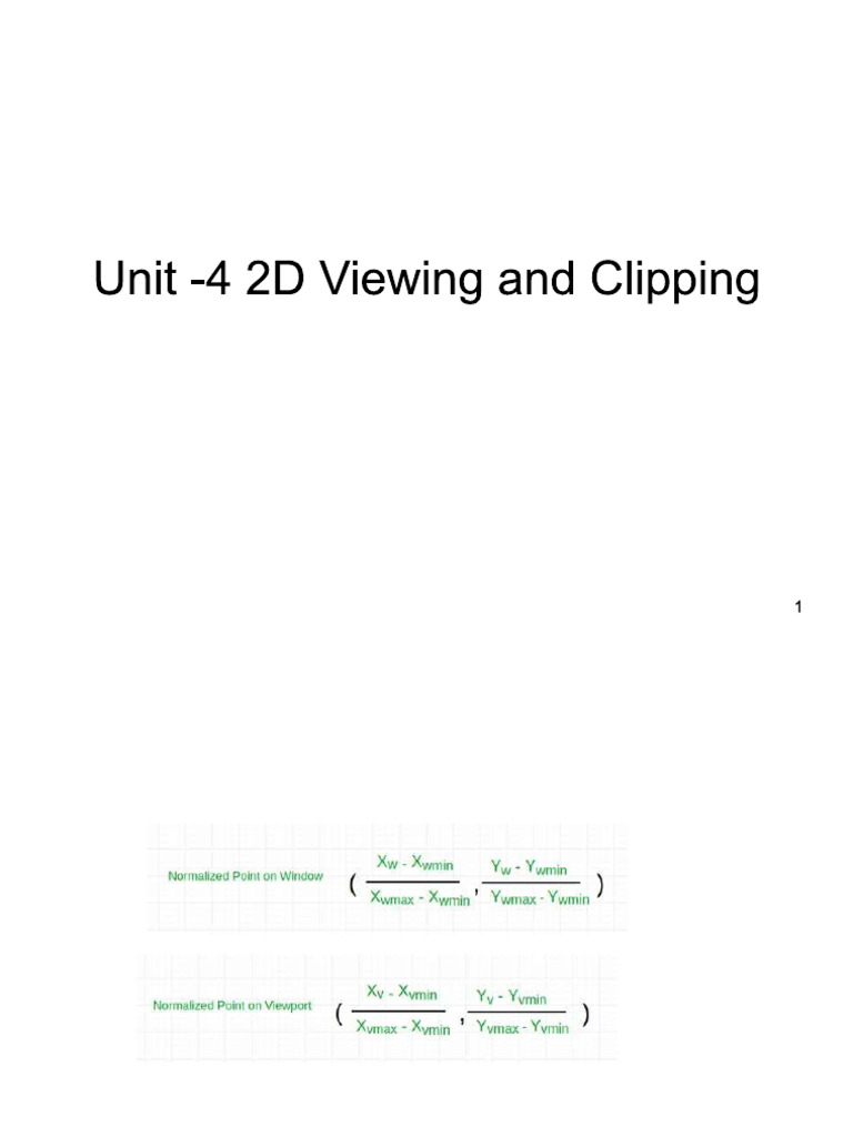 Unit 4 2D Viewing | PDF
