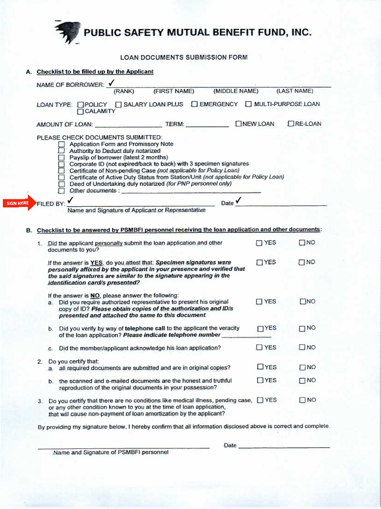 PNP Loan Form - 1 - 3 | PDF