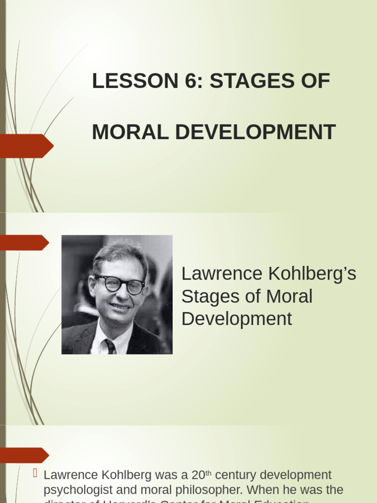 Lesson 6 Stages of Moral Development 1 | PDF