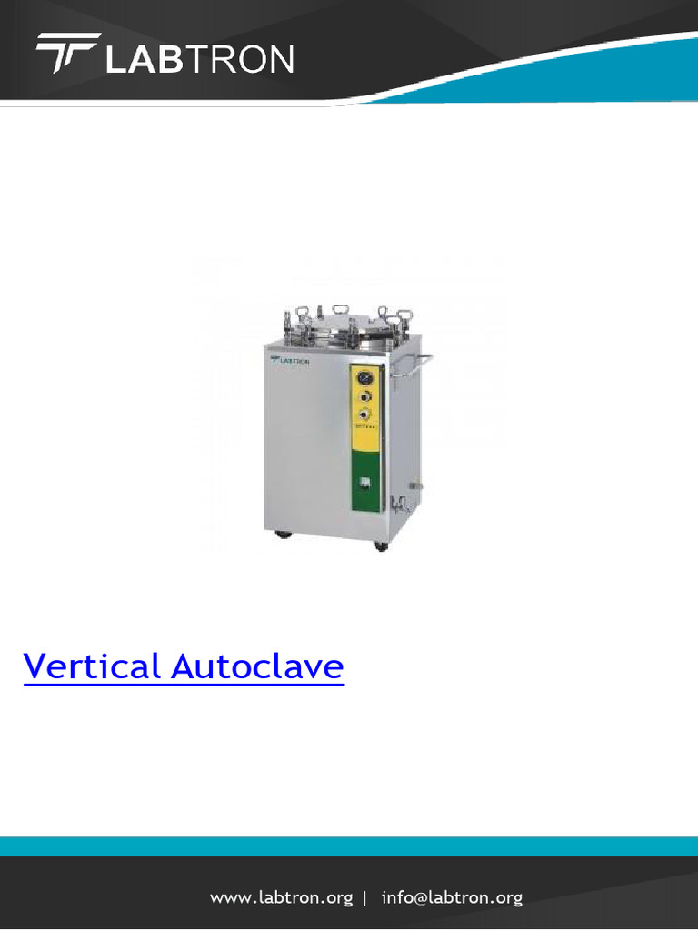 Vertical Autoclave 35L | PDF | Sterilization (Microbiology)