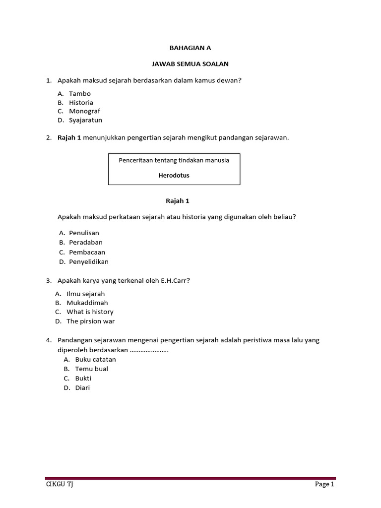 Bab 1 Mengenali Sejarah | PDF
