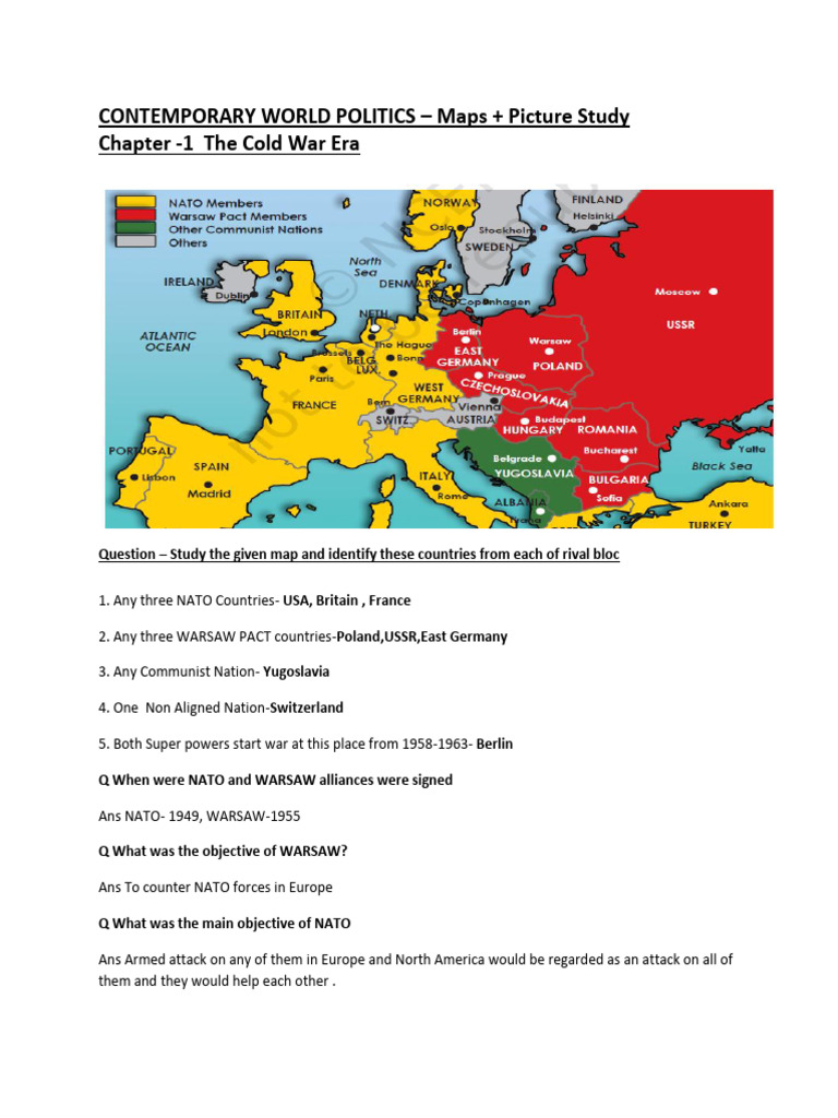 Contemporary World Politics Picture Study and Maps | PDF