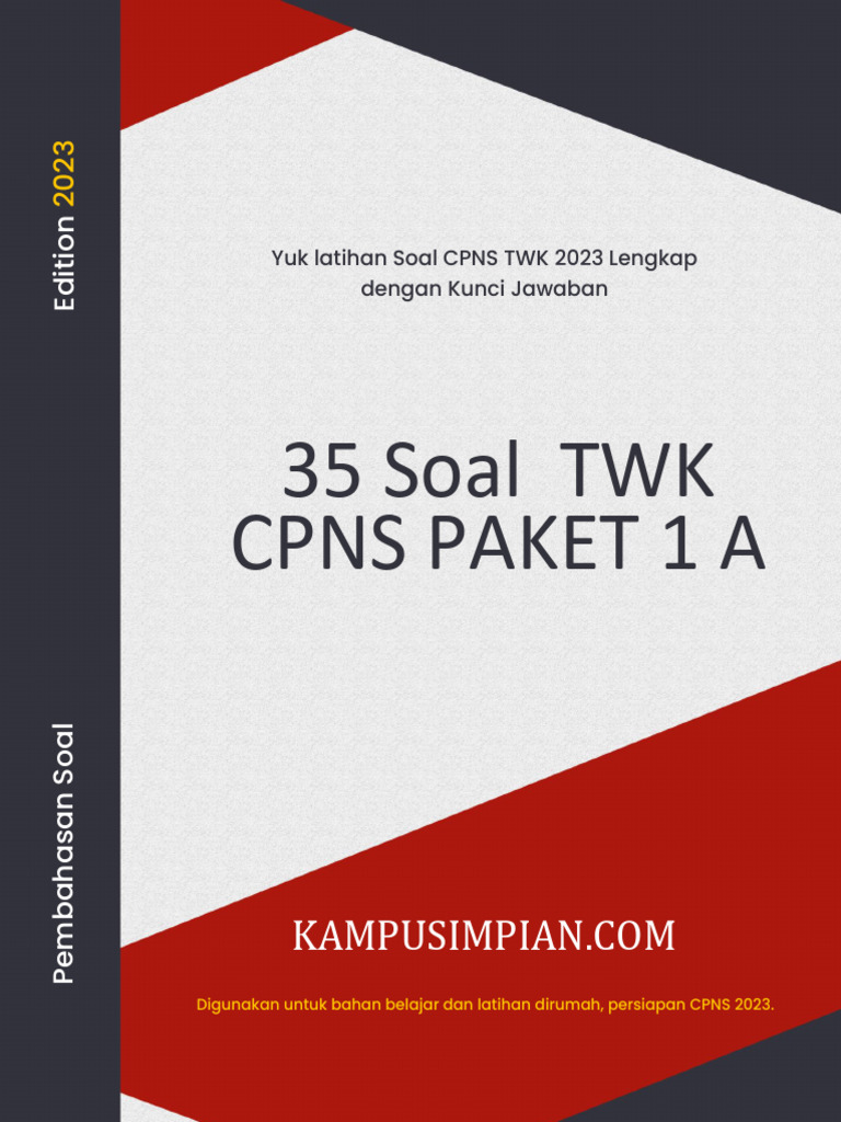 Soal TWK CPNS PAKET 1 A | PDF