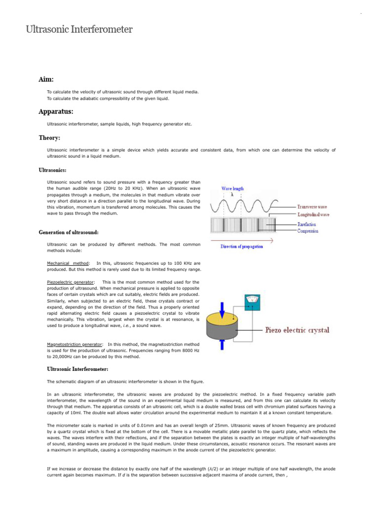 Ultrasonic Interferr | PDF