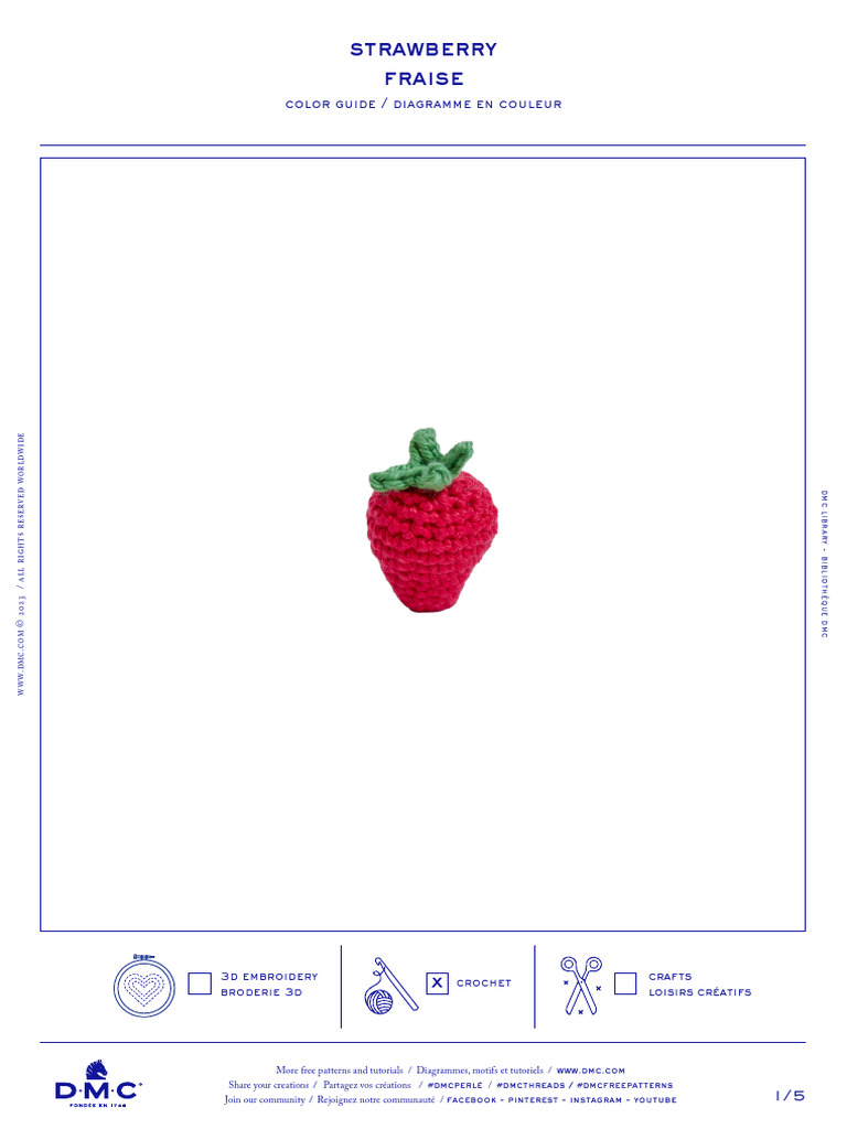 Crochet Strawberry Pattern | PDF