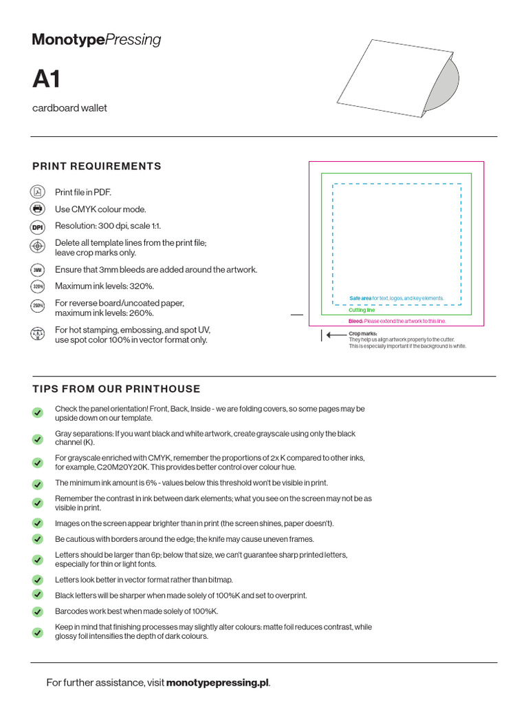 MonotypePressing A1 Cardboard Wallet | PDF