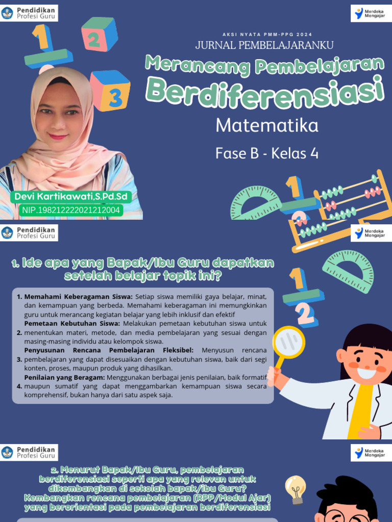 JURNAL PEMBELAJARAN 1 PMM-PPG 2024 DEVI KARTIKAWATI (1) - Compressed | PDF