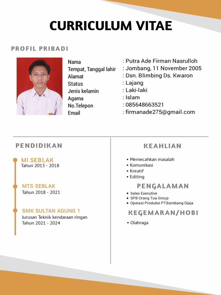 CV Putra Ade Firman | PDF