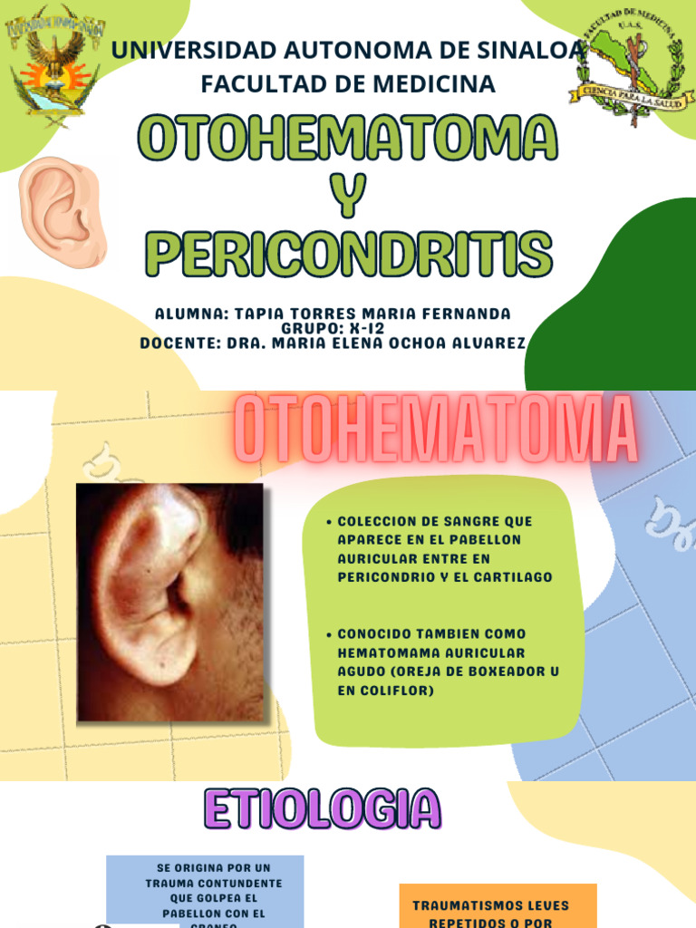 Otohematoma y Pericondritis (Diapos) | PDF