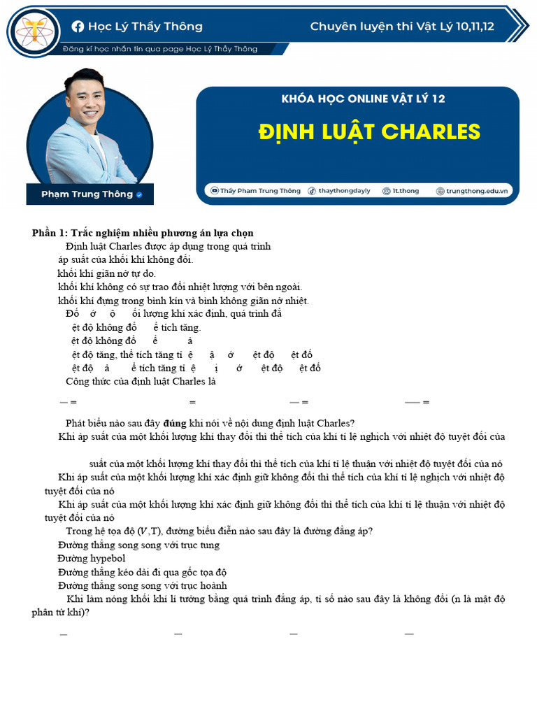 2.3 ĐỊNH LUẬT CHARLES | PDF