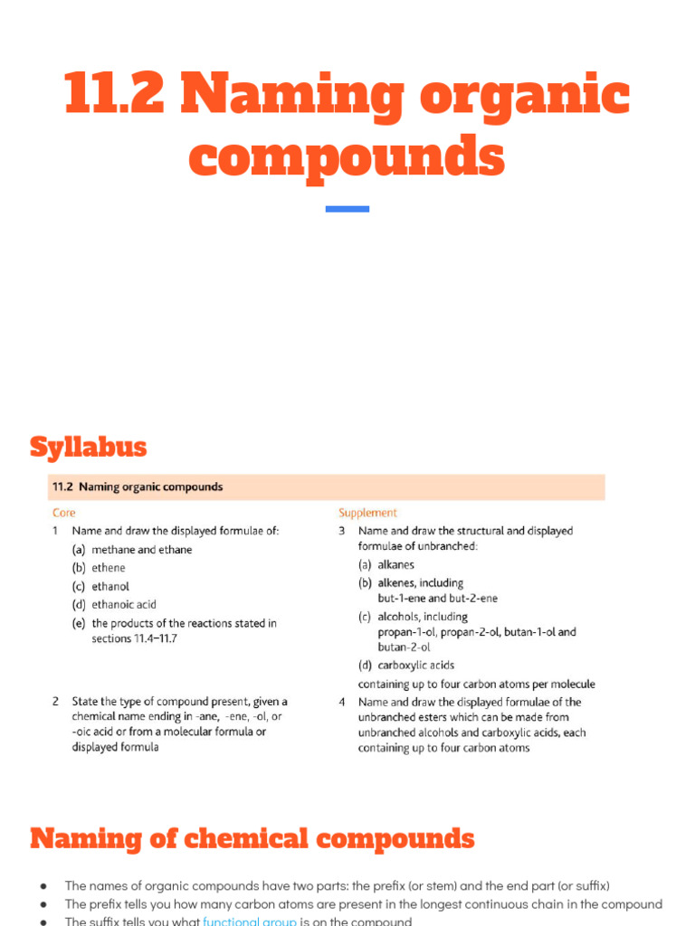 How To Name Organic Compounds | PDF