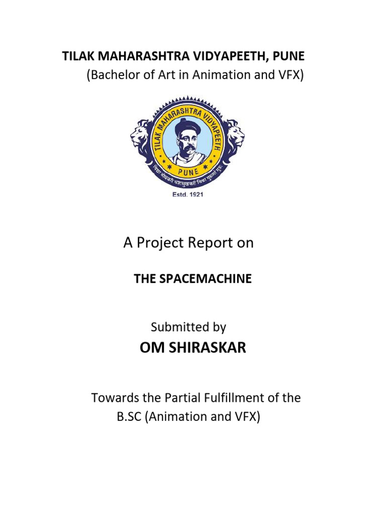 A Project Report On: Tilak Maharashtra Vidyapeeth, Pune | PDF