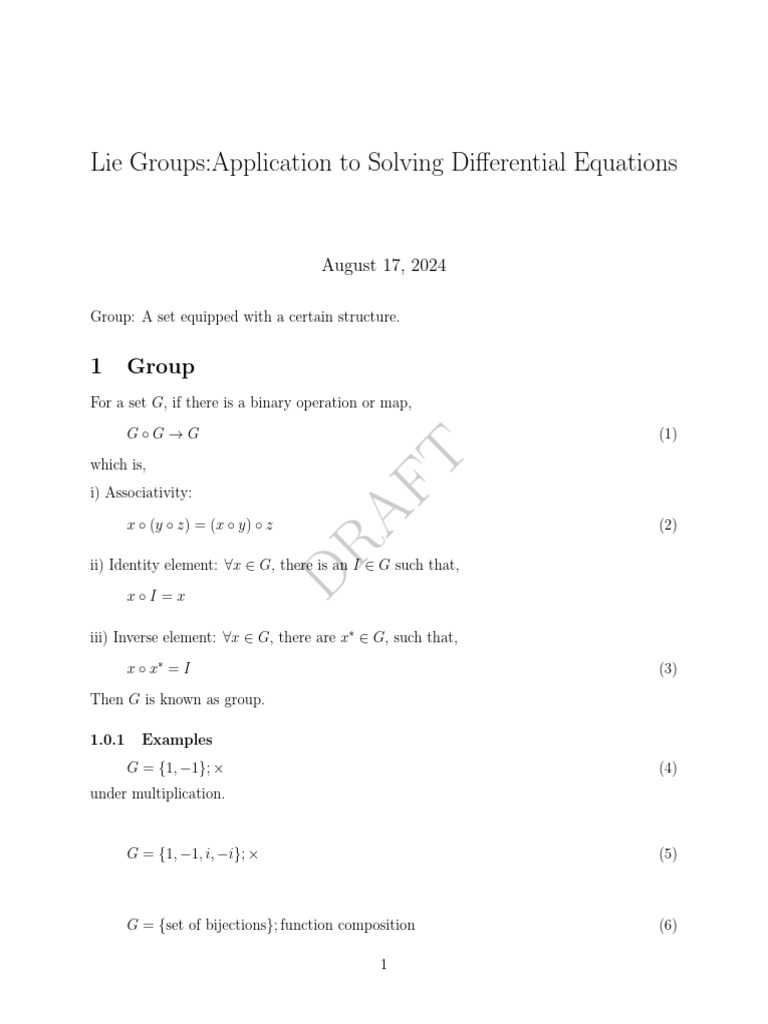 Lie Groups | PDF
