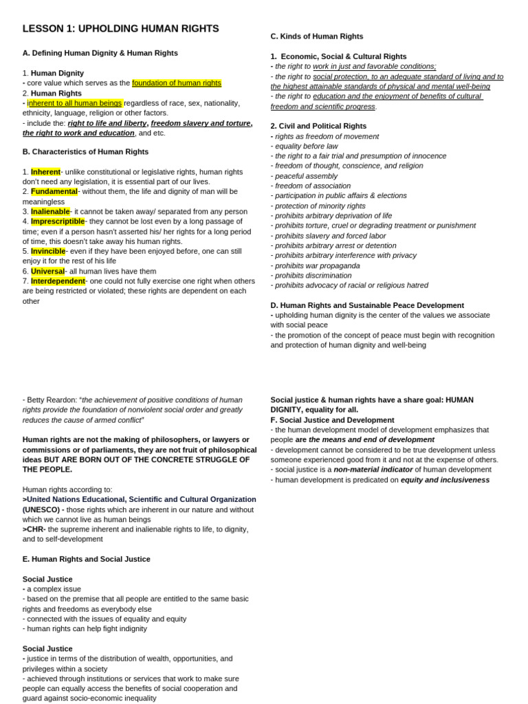 LESSON 1 Reviewer | PDF