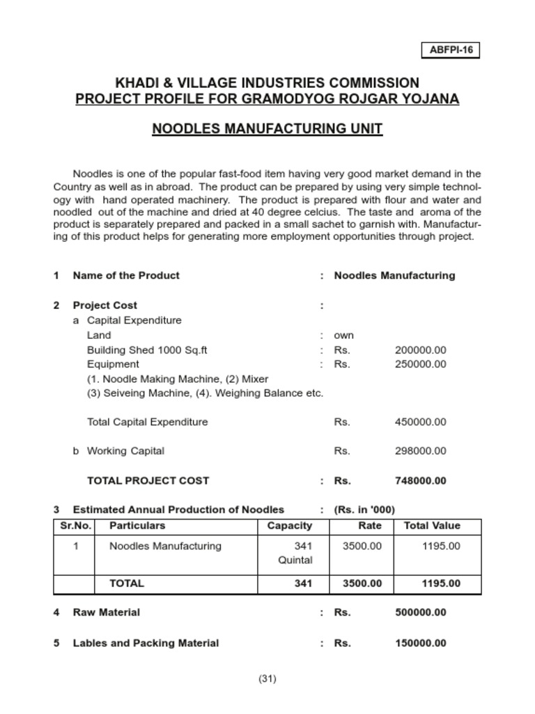 Noodles Manufacturing Unit | PDF | Technology & Engineering
