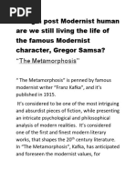 The Metamorphosis | PDF | The Metamorphosis | Franz Kafka