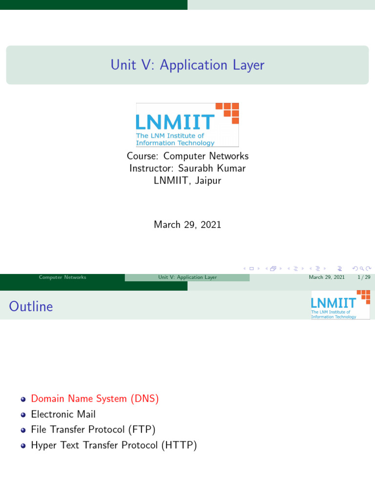 Application Layer - DNS Cn-14042020 | PDF