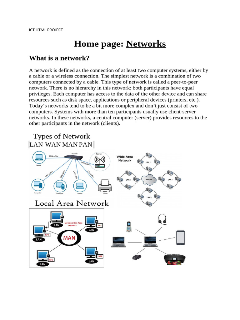 Ict HTML Project | PDF