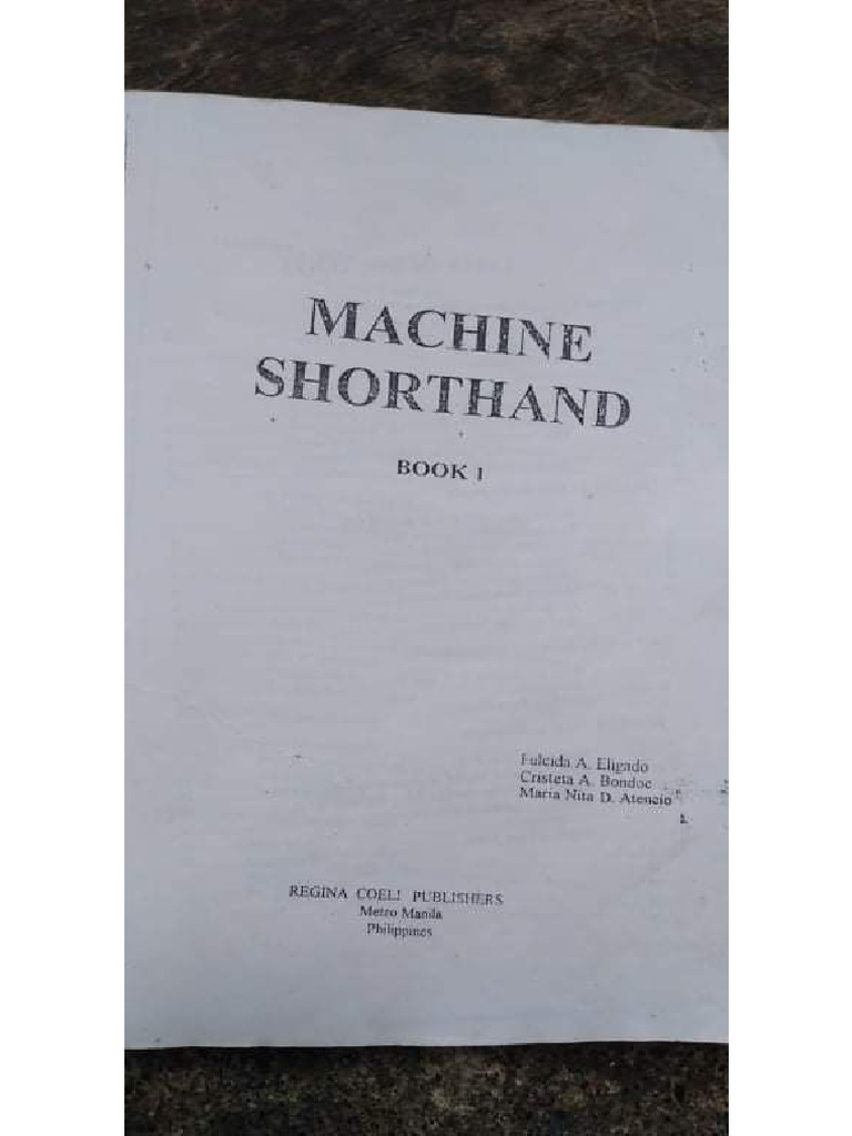 Stenomachine Book1 | PDF