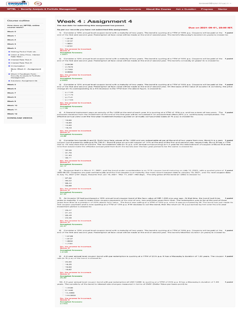 Noc21 mg99 Assignment Week 4 | PDF
