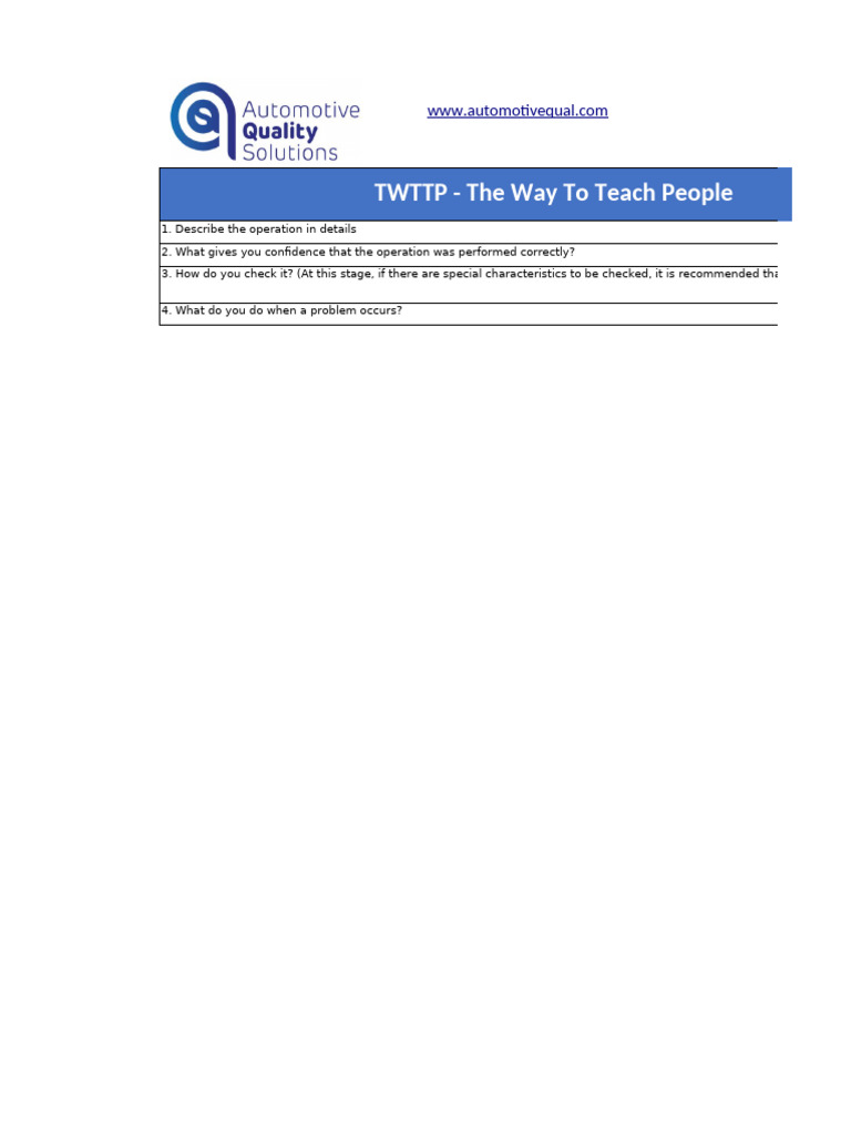 TWTTP The Way To Teach People | PDF