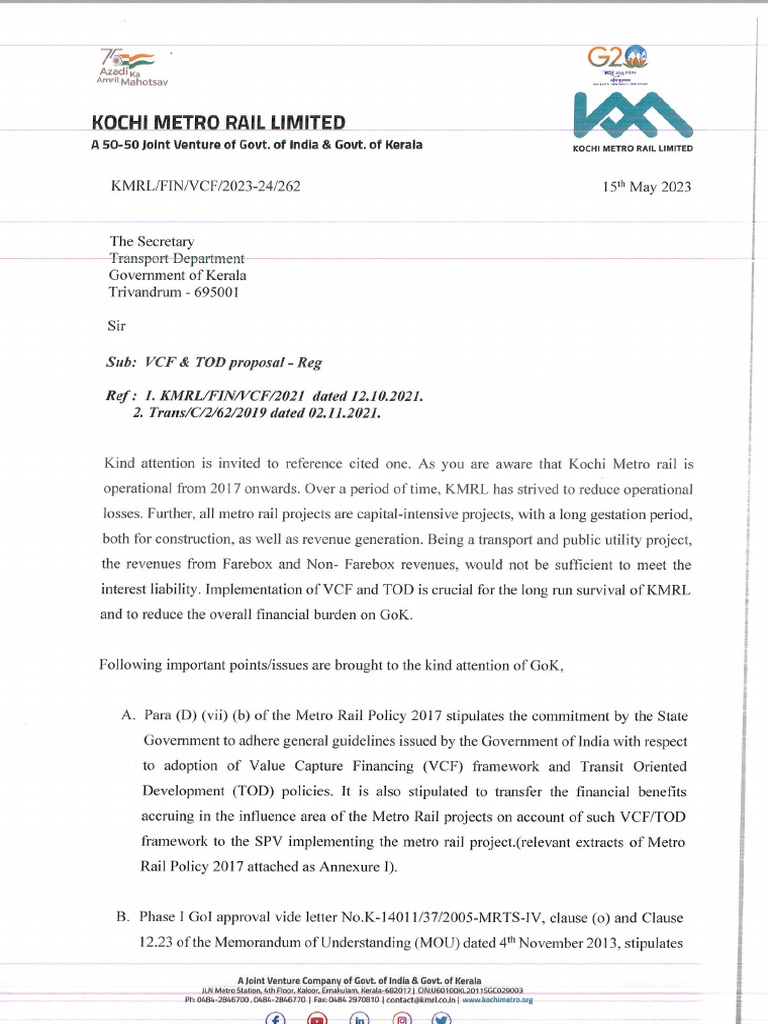 Combined Letter VCF & Annexure | PDF