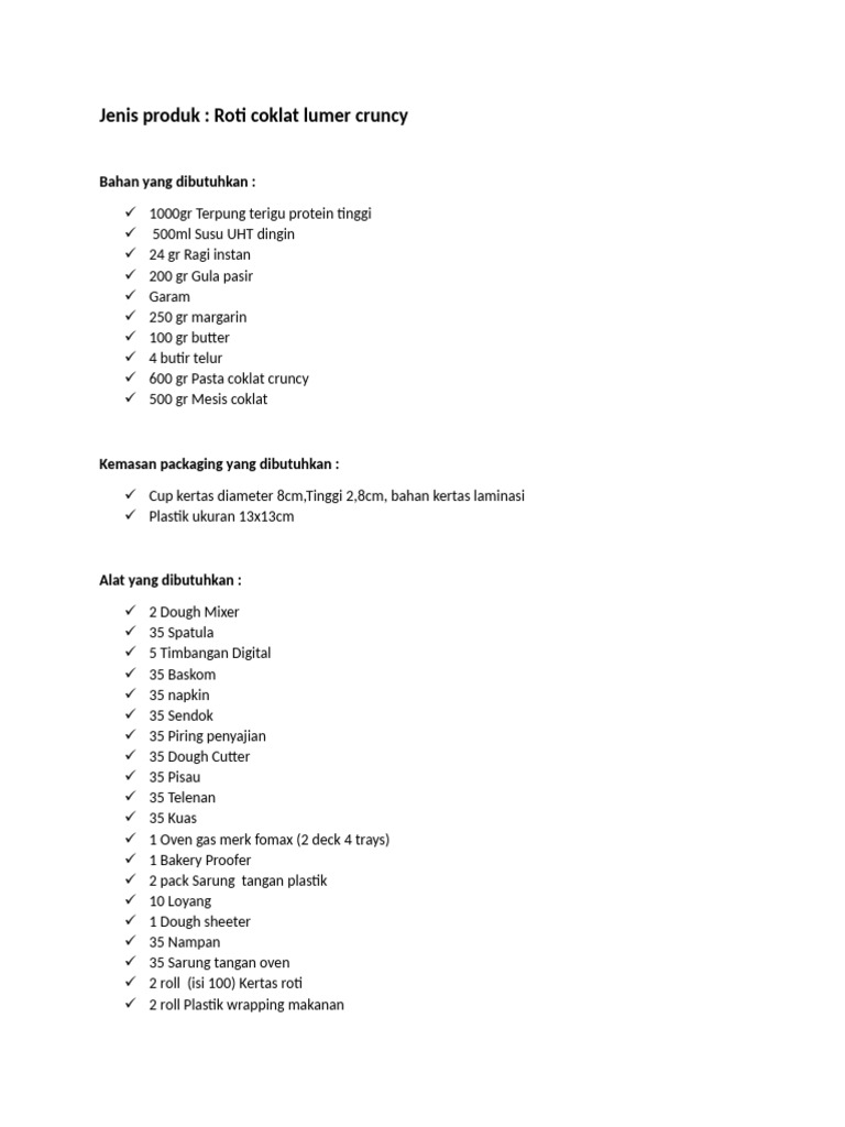 Contoh Produk TEFA | PDF