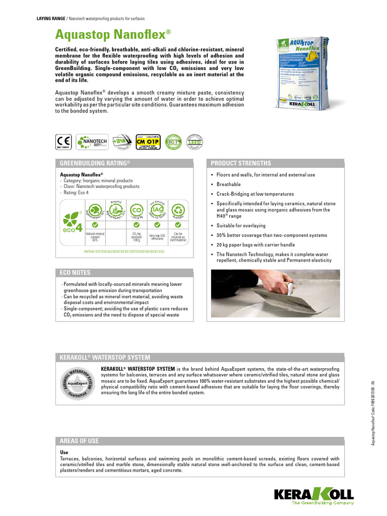 ..KERAKOLL NANOFLEX - Data Sheet | PDF