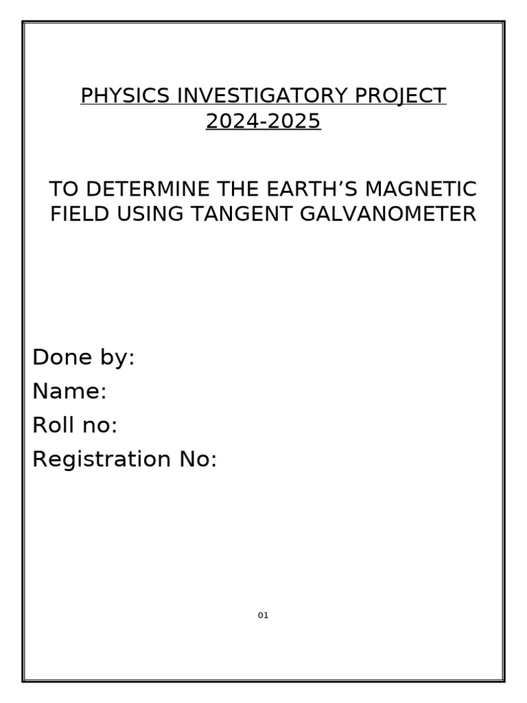 PHYSICS INVESTIGATORY PROJECT 2024-25 (Nitin | PDF