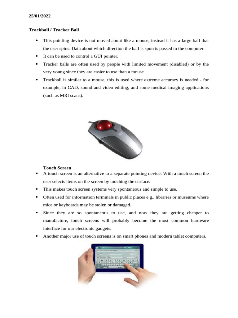 Input Devices Cont... | PDF | Smart Card | Computers