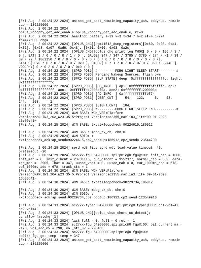 Standby Kernel Log 2024 0802 010457 | PDF