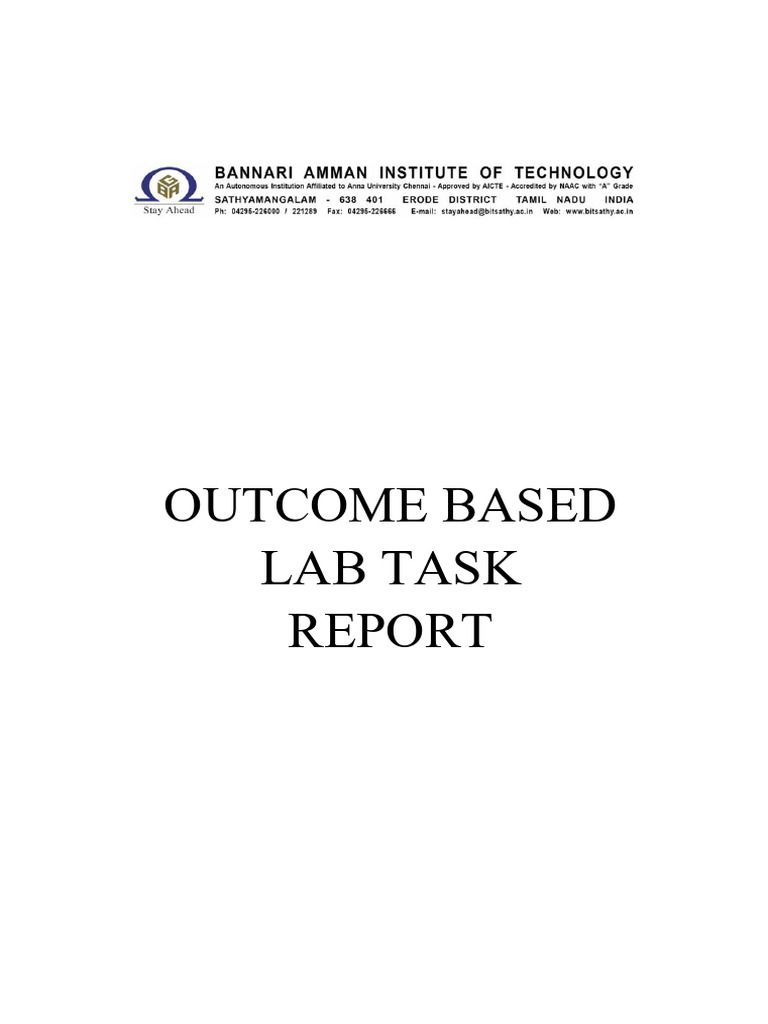 Rakesh M - 7376211AE111 (Outcome Based Lab Task) | PDF