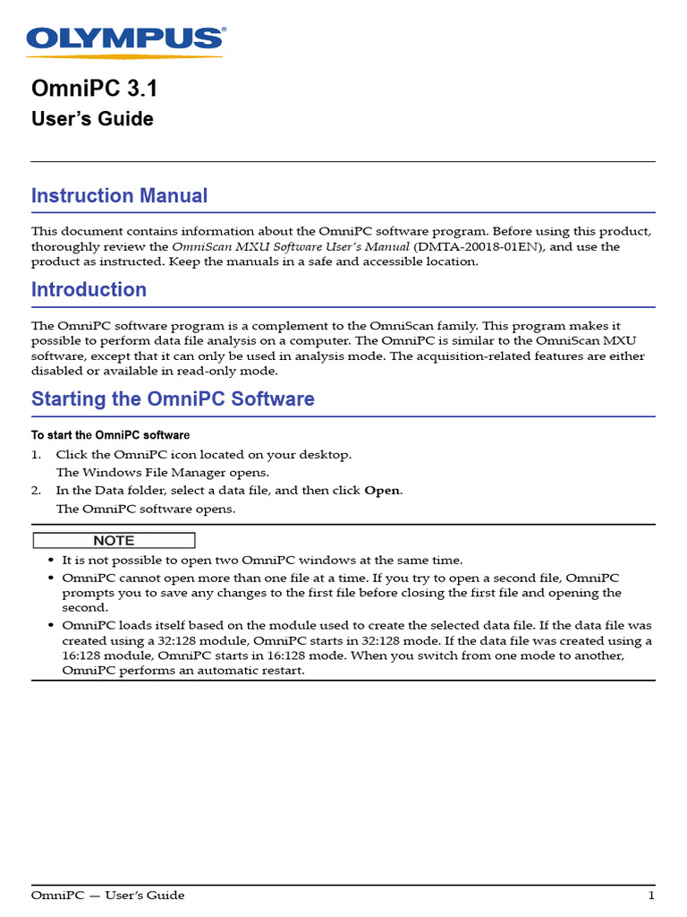 DMTA 20028 01EN - Rev - A OmniPC - 31 Users - Guide | PDF
