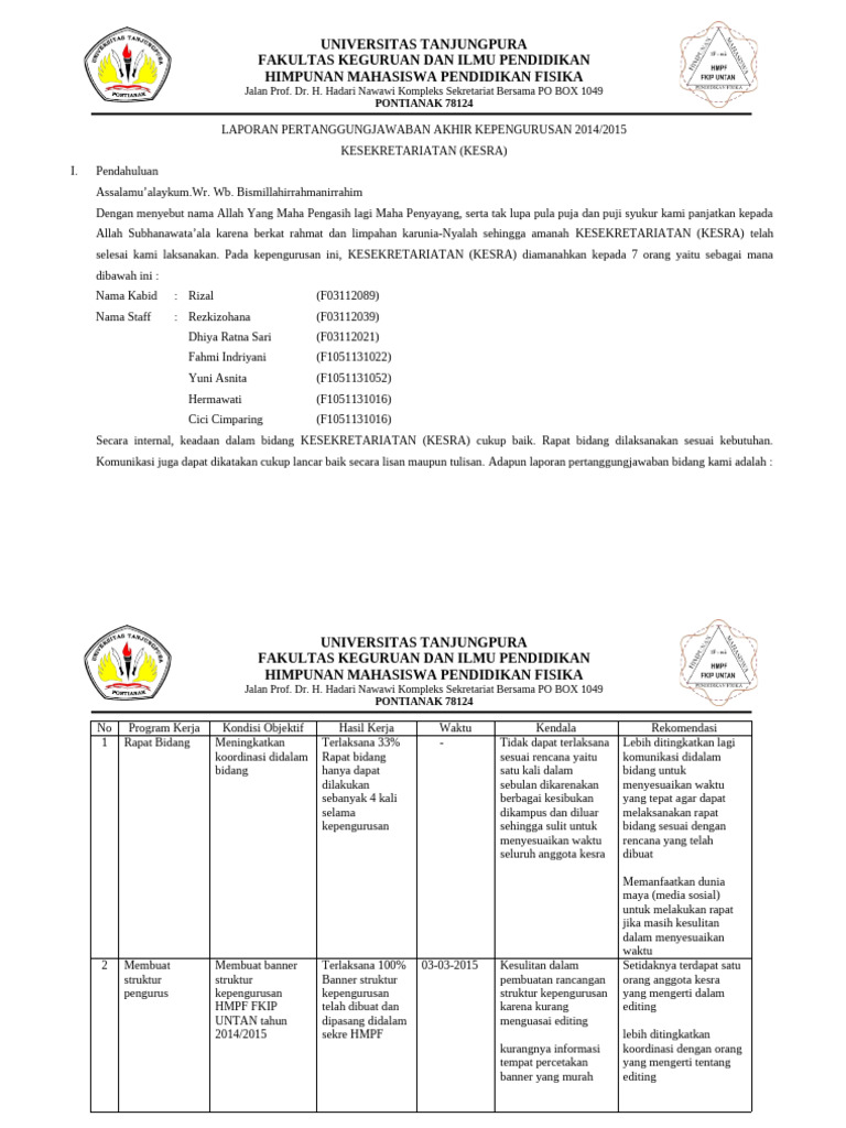 Musta KesRa Revisi | PDF