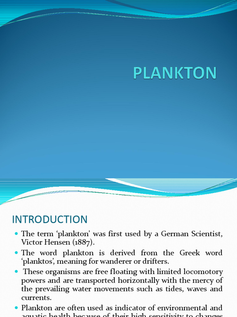 Plankton MSC Zoology Fourth Semester | PDF | Plankton | Phytoplankton