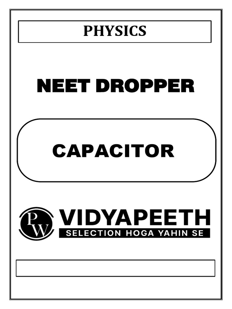 Capacitor - DPPs | PDF