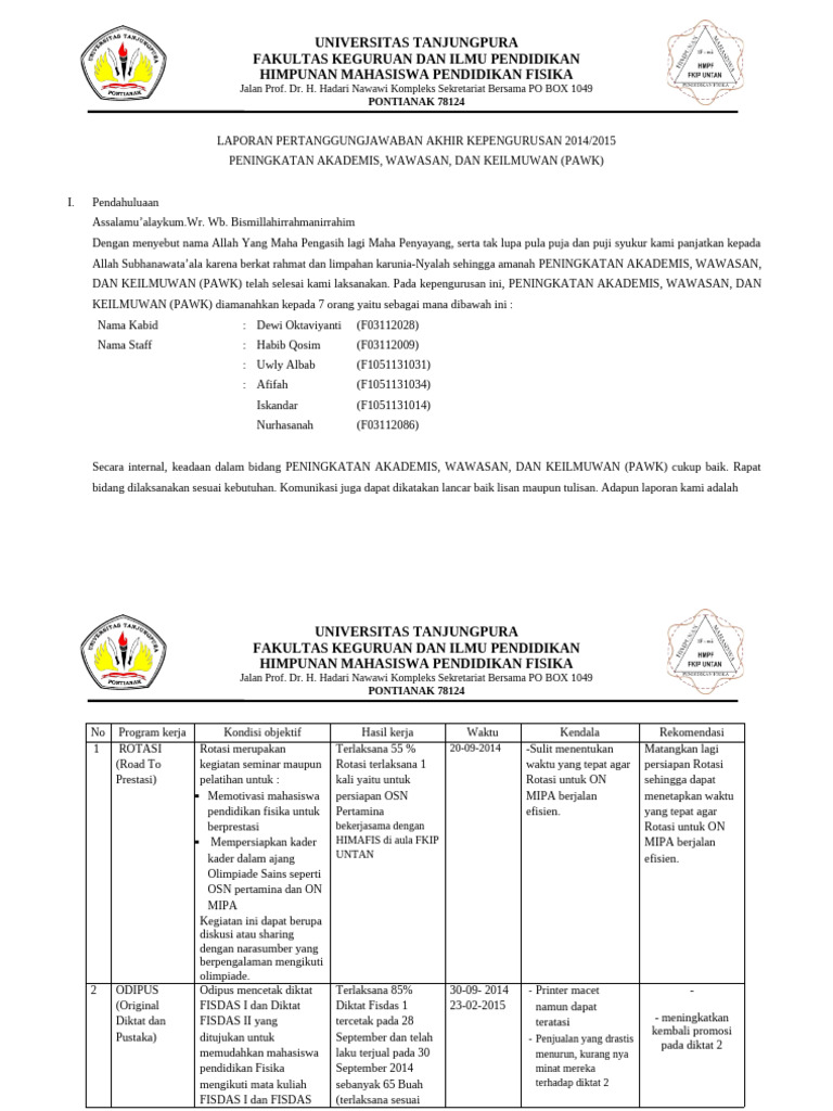 Musta PAWK Revisi | PDF