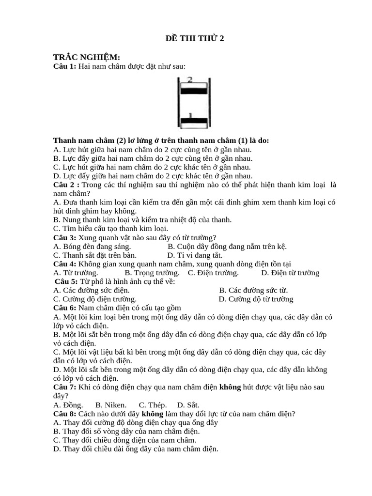 ĐỀ THI THỬ 2 KHTN 7 CKII 23-24 | PDF