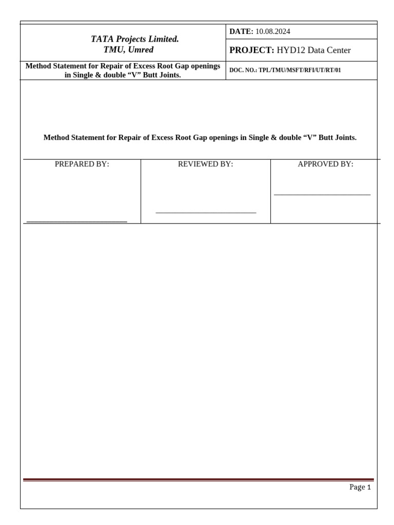 Repair Method for Excess Root Gaps | PDF | Nondestructive Testing | Welding