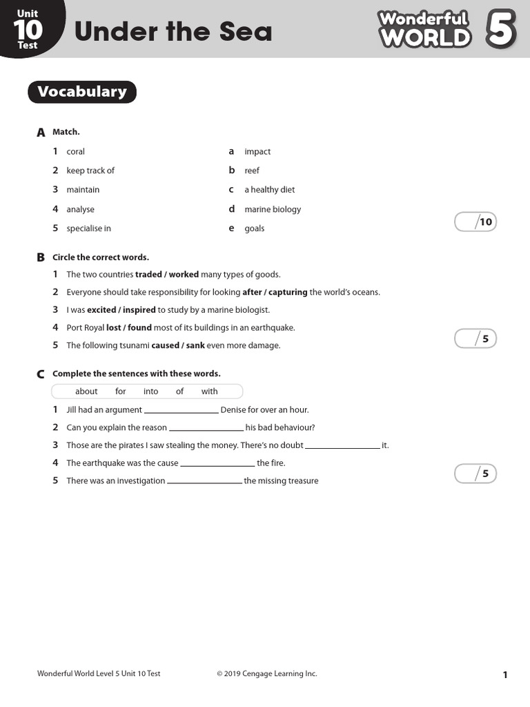 Wonderful World 5 U10 | PDF