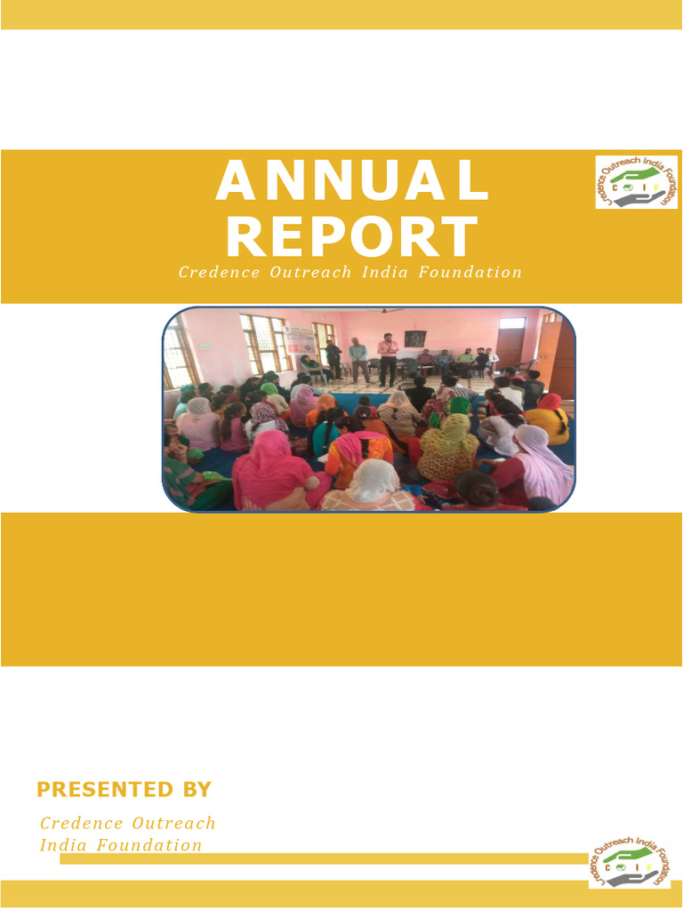 Credence Outreach India Annual Report | PDF | Capacity Building ...
