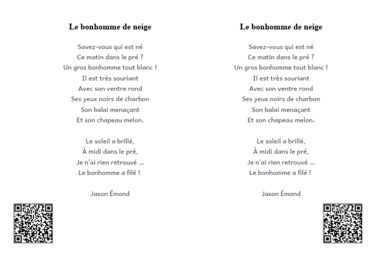 Le Bonhomme de Neige | PDF