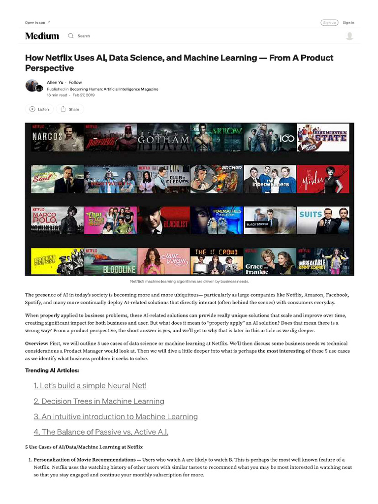 How Netflix Uses AI, Data Science, and Machine Learning-From A Product ...