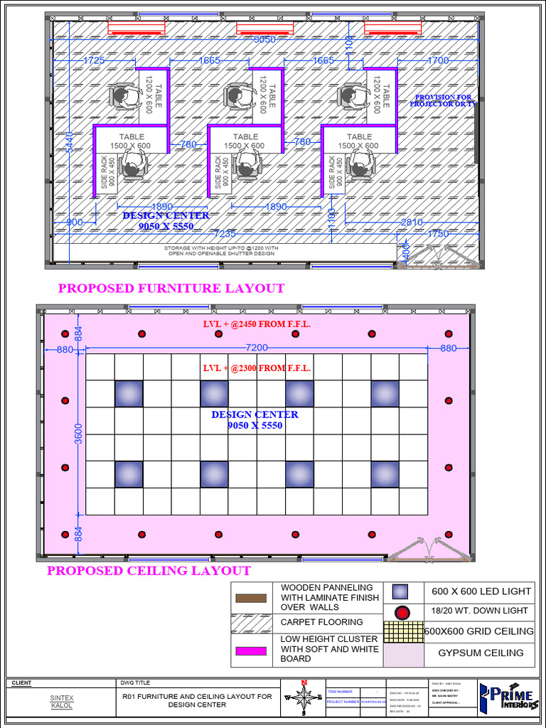 r01 Furniture and Ceiling Layout for Design Center (08.08.24) | PDF