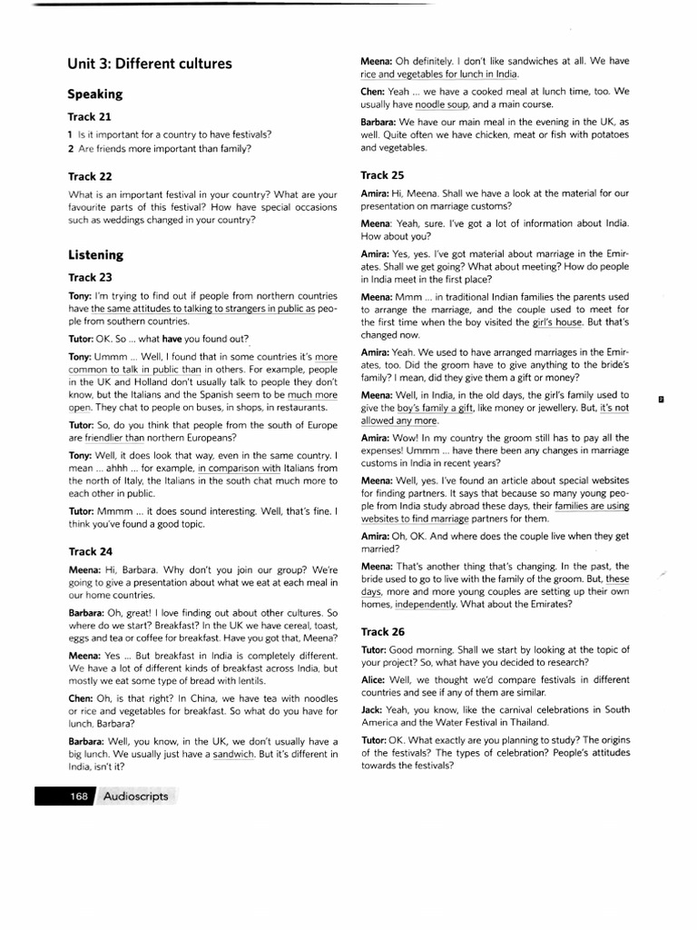 Collins Get Ready for IELTS U3 SB Audioscripts | PDF