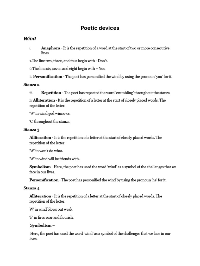 Poetic Devices Term 1 | PDF | Poetic Devices | Poetry