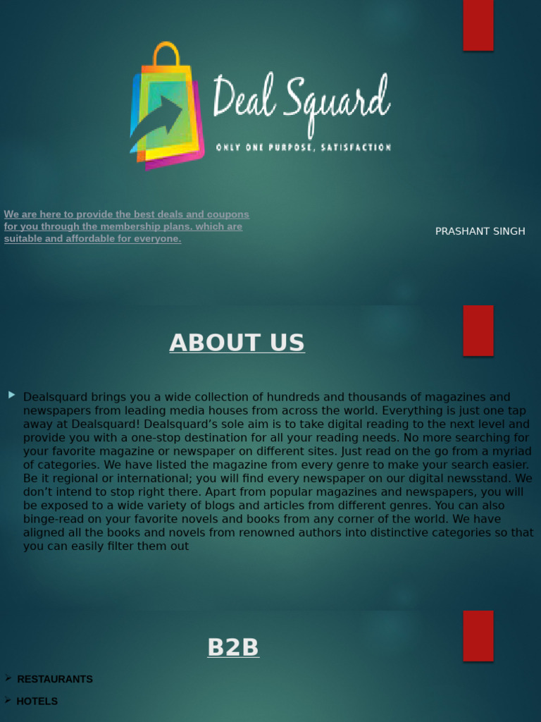 Deal Squard PPT Prashant | PDF