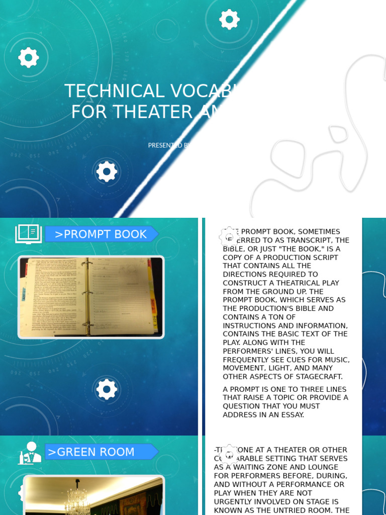 Technical Vocabularies for Theater and Drama | PDF