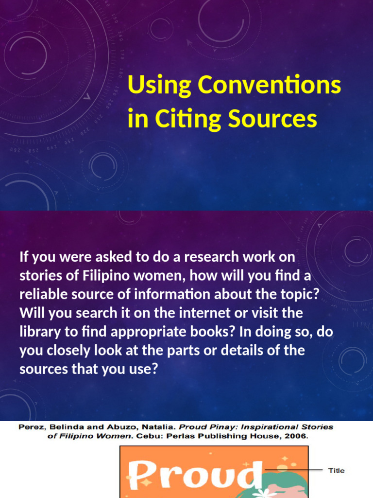 Using Conventions in Citing Sources | PDF