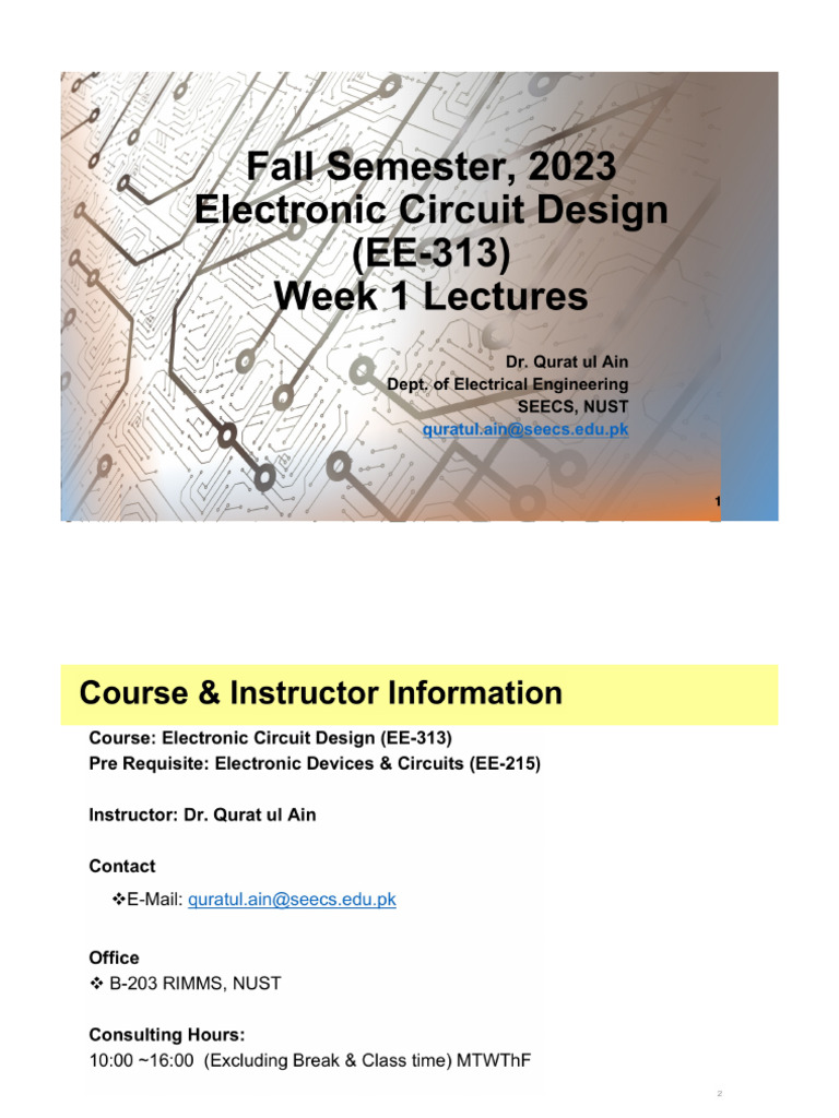 Week 1 EE313 | PDF